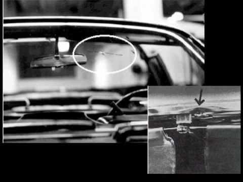 The Bullet hole in the JFK limo Windshield