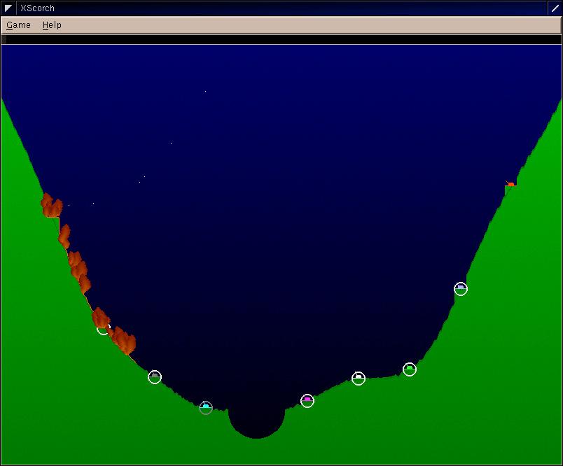 xscorch : A faithful Scorched Earth clone for Linux
