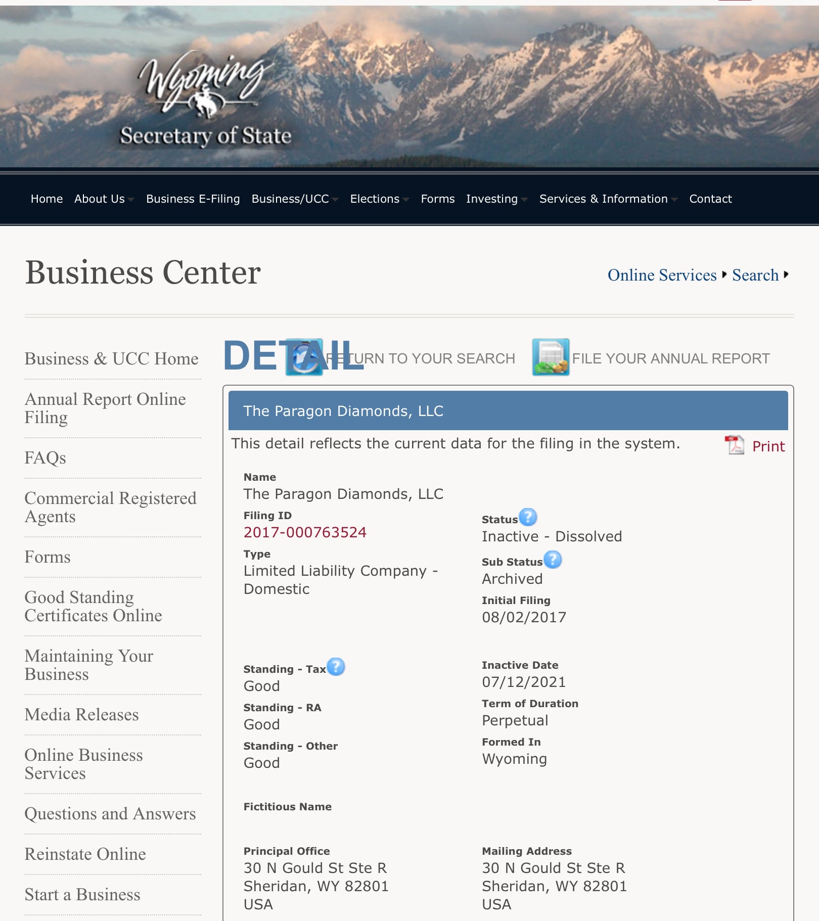 The Paragon Diamonds, LLC - by Major Kalhoun