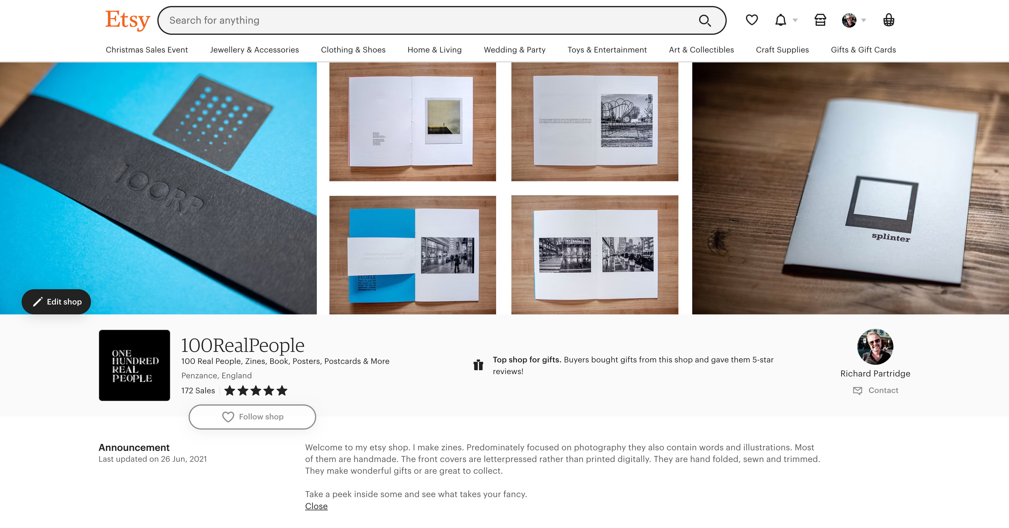 Elsewhere - I00 Real People : Where words meet images