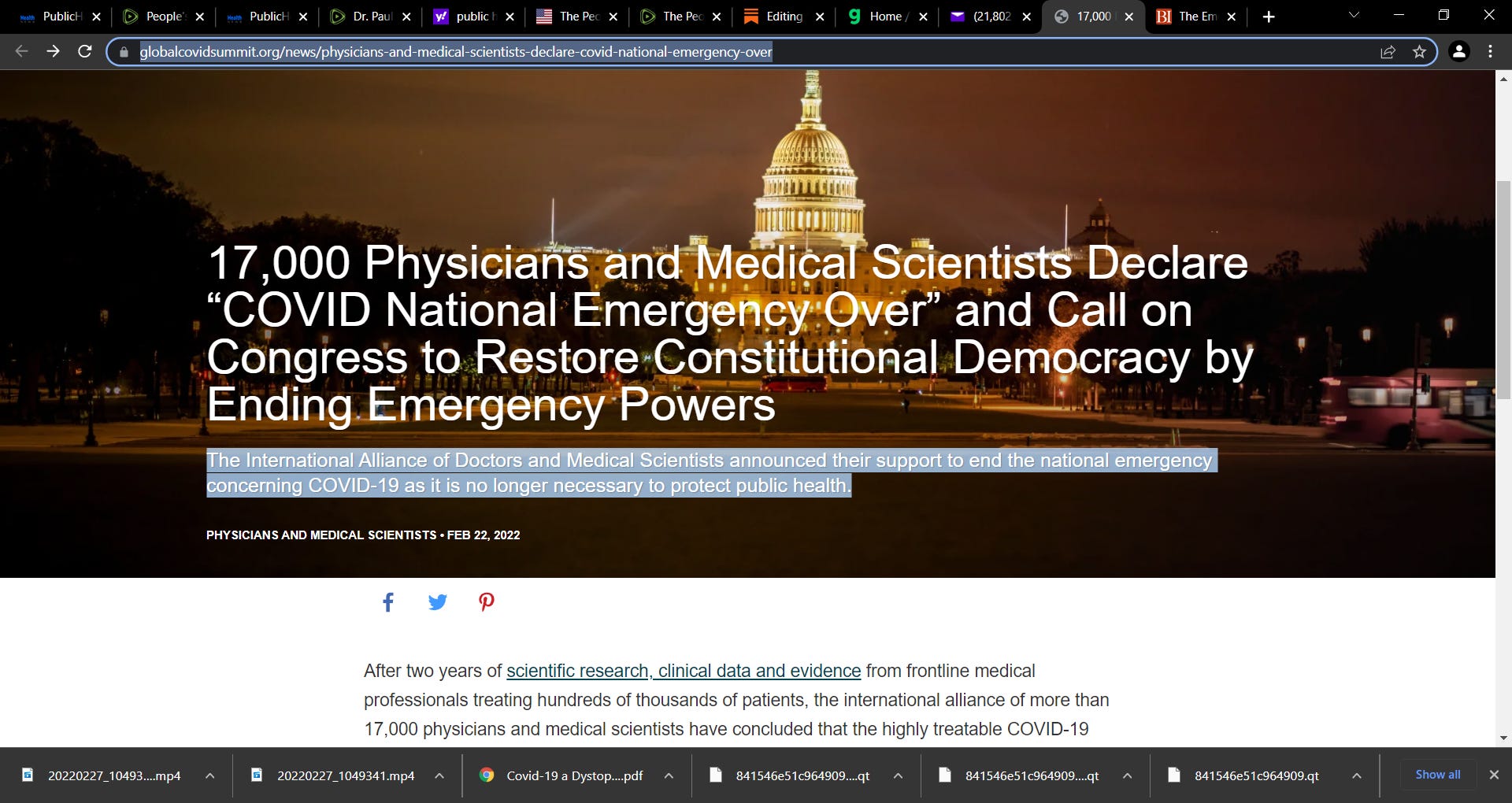 17,000 Physicians and Medical Scientists Declare “COVID National ...