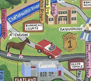 ATL Rap Map - by Doug Greenfield - Map of the Week