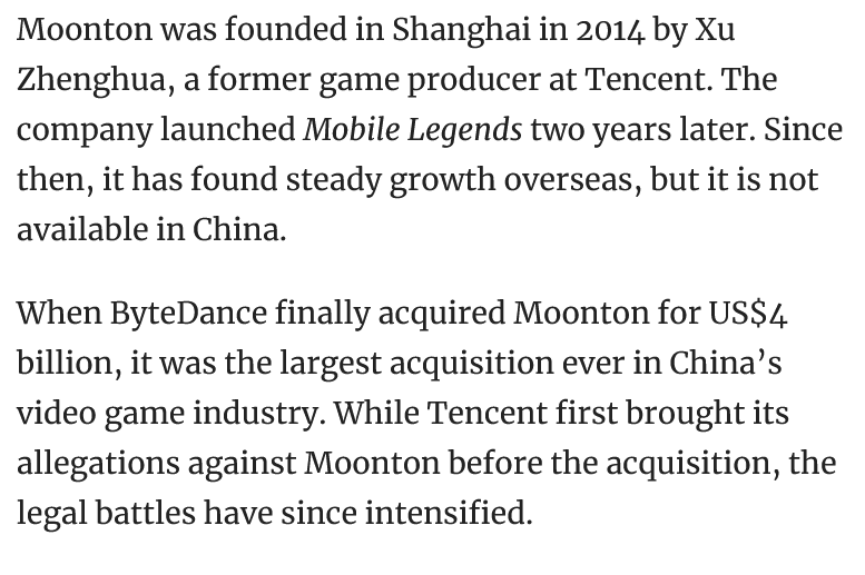 Tencent to face ByteDance’s Moonton in court over video game infringement allegations amid a ...
