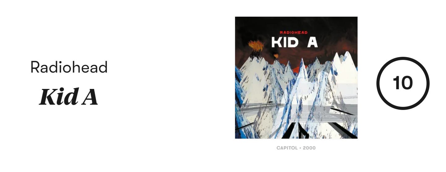 "radiohead - kid a" by brent dicrescenzo, by juulsexual