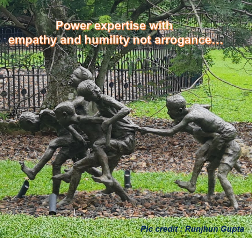 Chapter 3: Power expertise with empathy and humility not arrogance