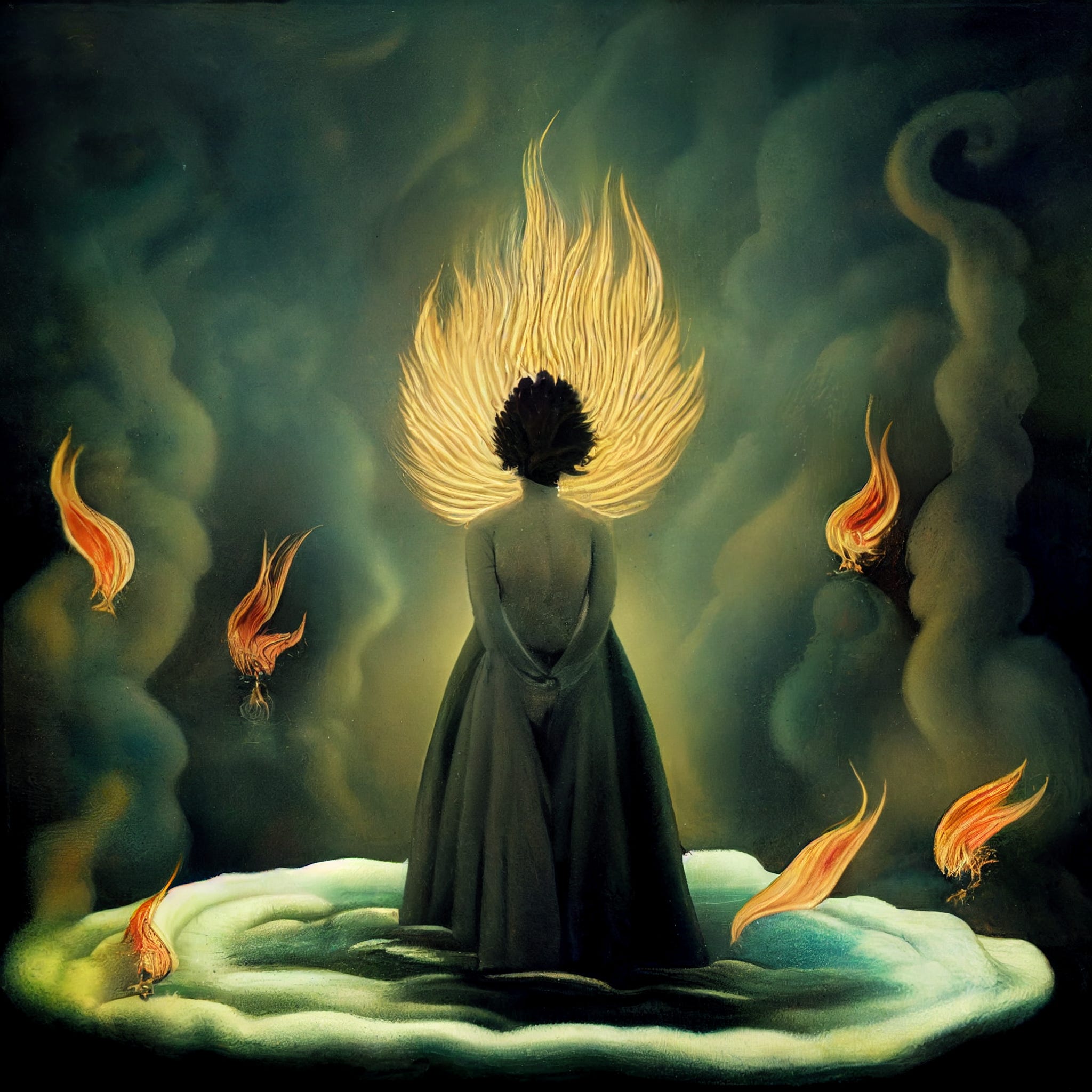 Gods-eye view, stargazing in hell, and a fire baptism