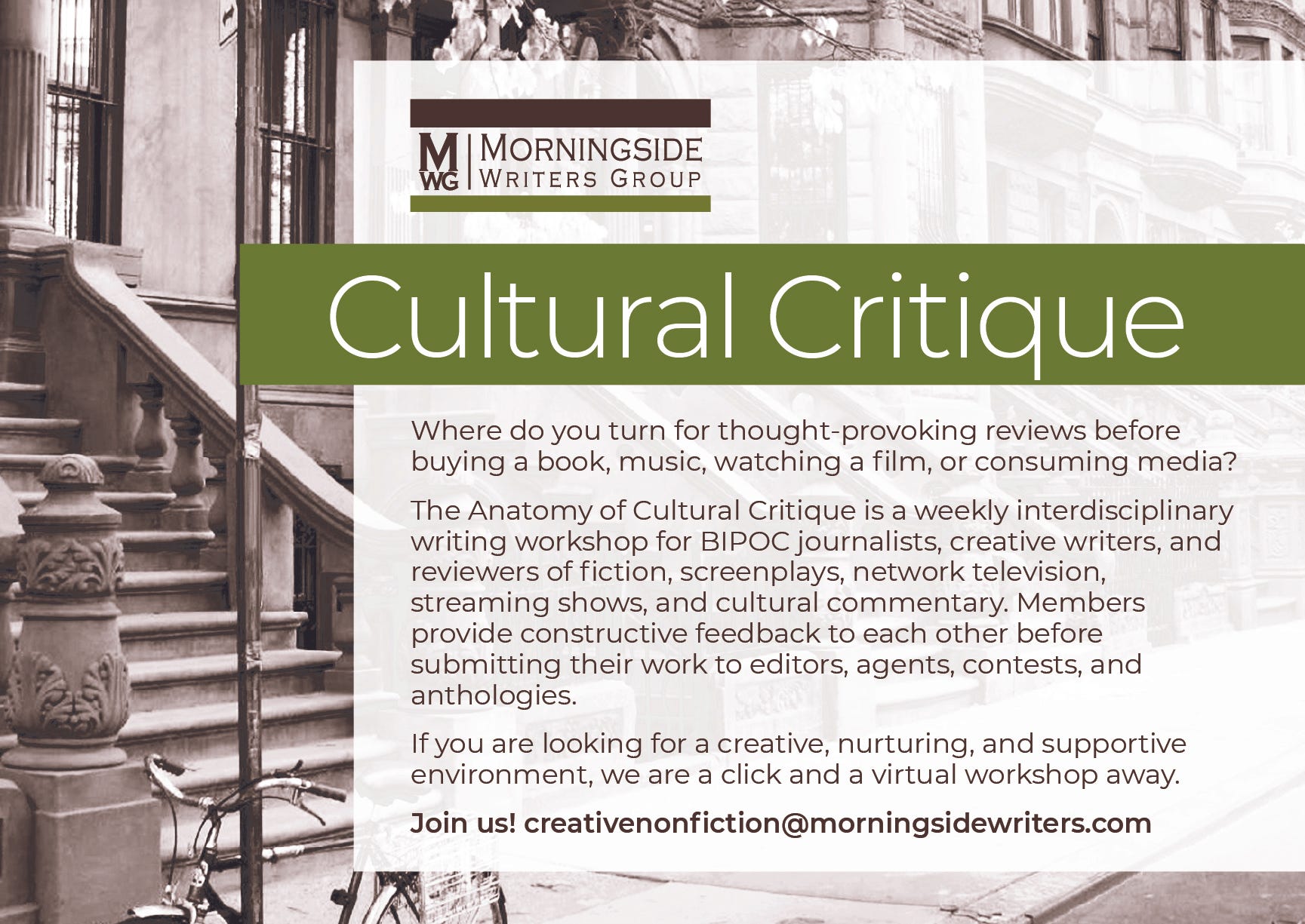 Cultural Critique Workshop - by Ken Williams