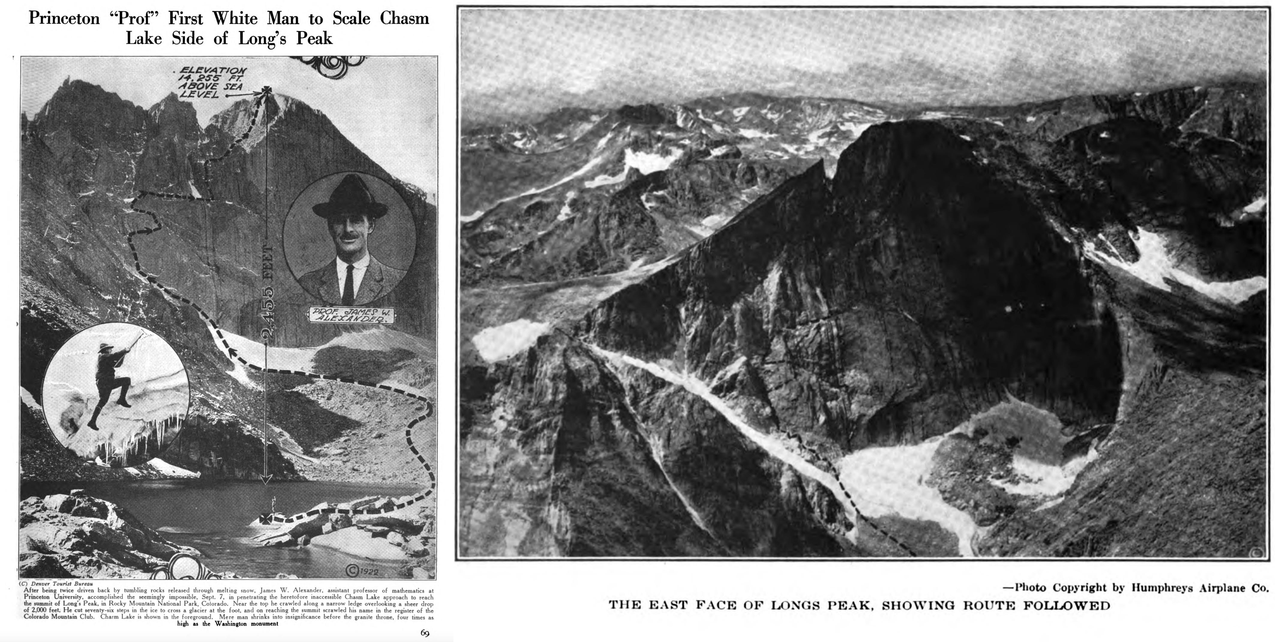 USA adoption of pitons 1920s-1939 Colorado (part A) Ellingwood and Lavender