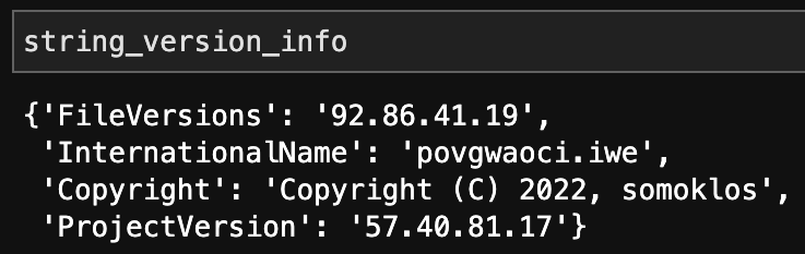 Non-Standard Version Information Resource