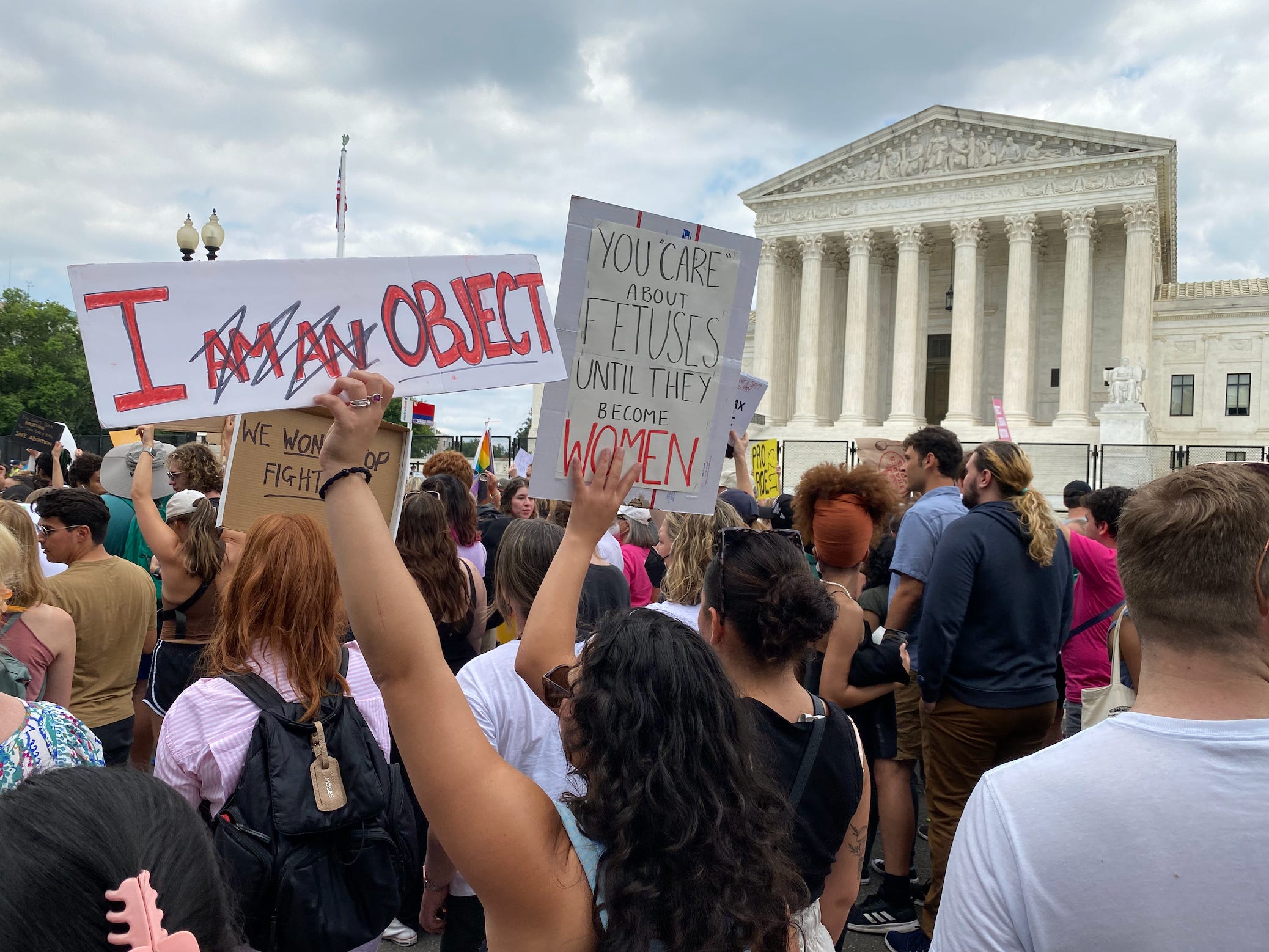 Three questions for one of the Supreme Court Dobbs protestors