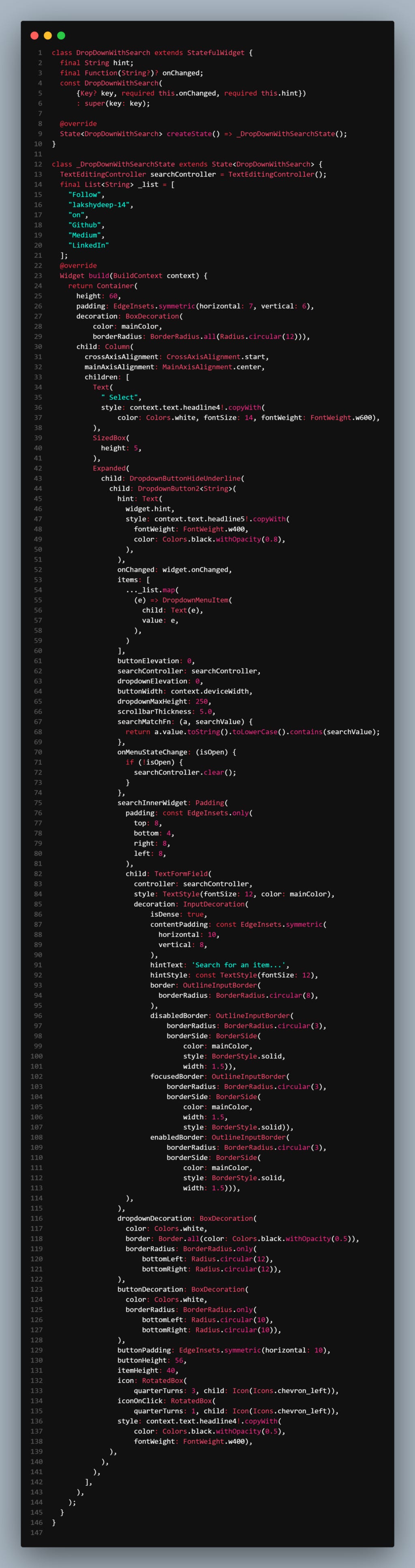 30 Flutter Tips| FT25: Searchable Dropdown In Flutter 30 Flutter Tips| FT25: Searchable Dropdown In Flutter