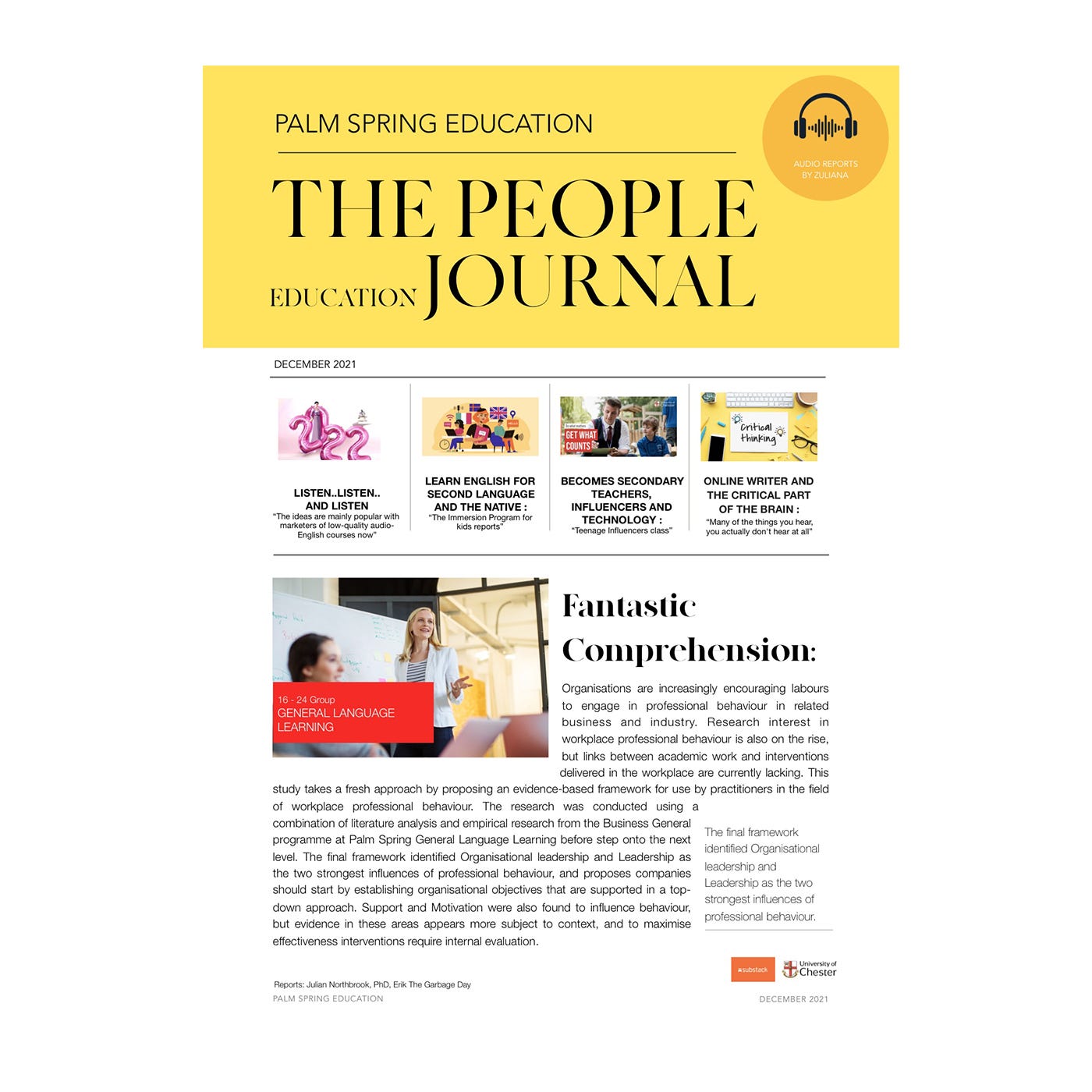 THE PEOPLE JOURNAL 2021 - EDUCATION REVIEW