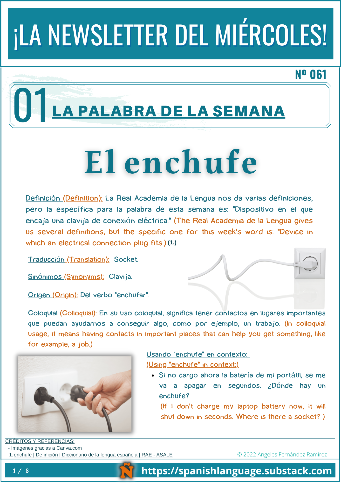 Wednesday's Spanish Language Newsletter! (061)