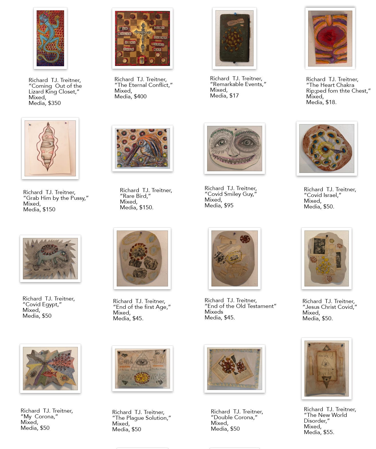 Richard Treitner Solo Exhibition, January 2020