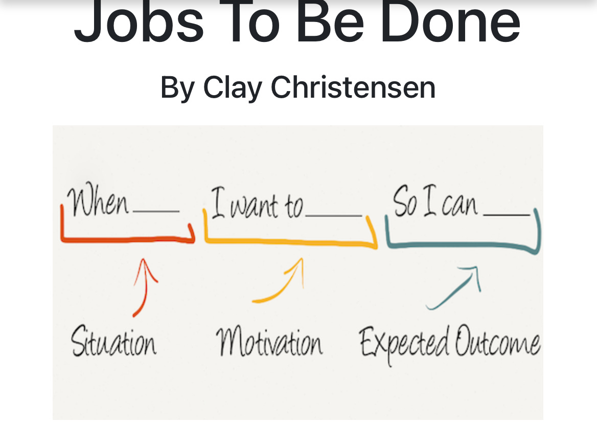 The Jobs-To-Be-Done Framework👷🏻 - by Swapnil