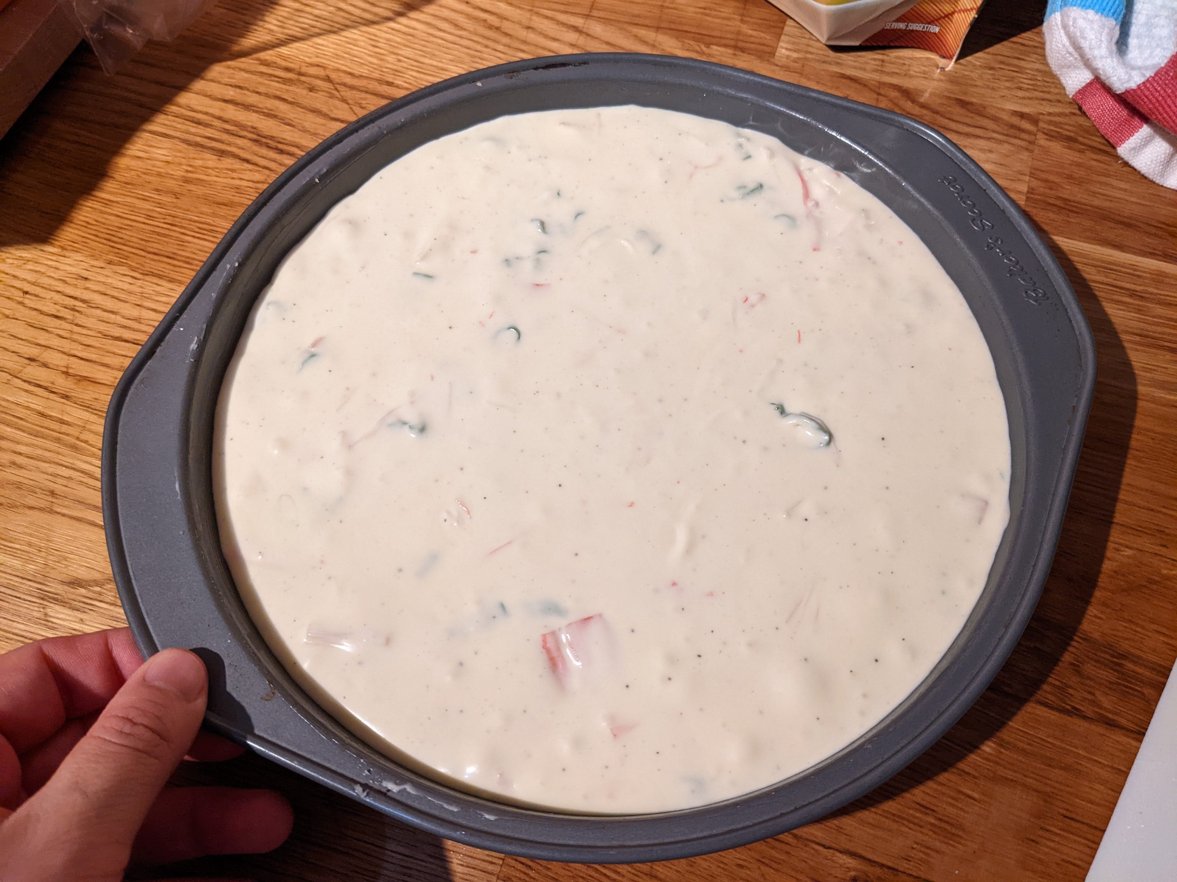 Crab rangoon cheesecake - by Dennis Lee - Food is Stupid