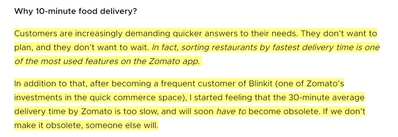 Zomato's 10 minute delivery promise - Chai pe charcha