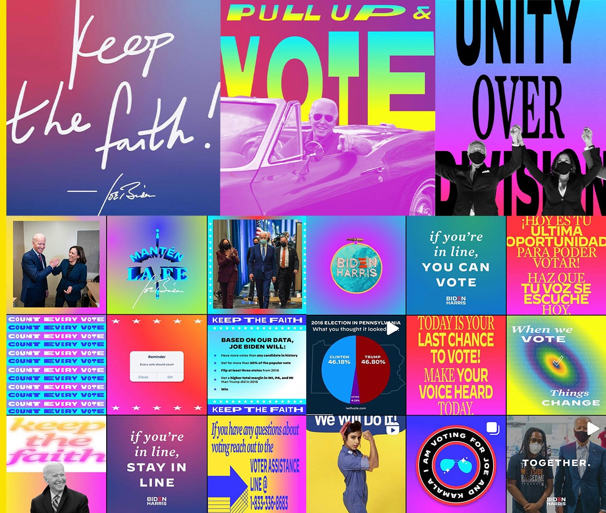 Wild colors and lots of gradients: How the Biden design team finished ...