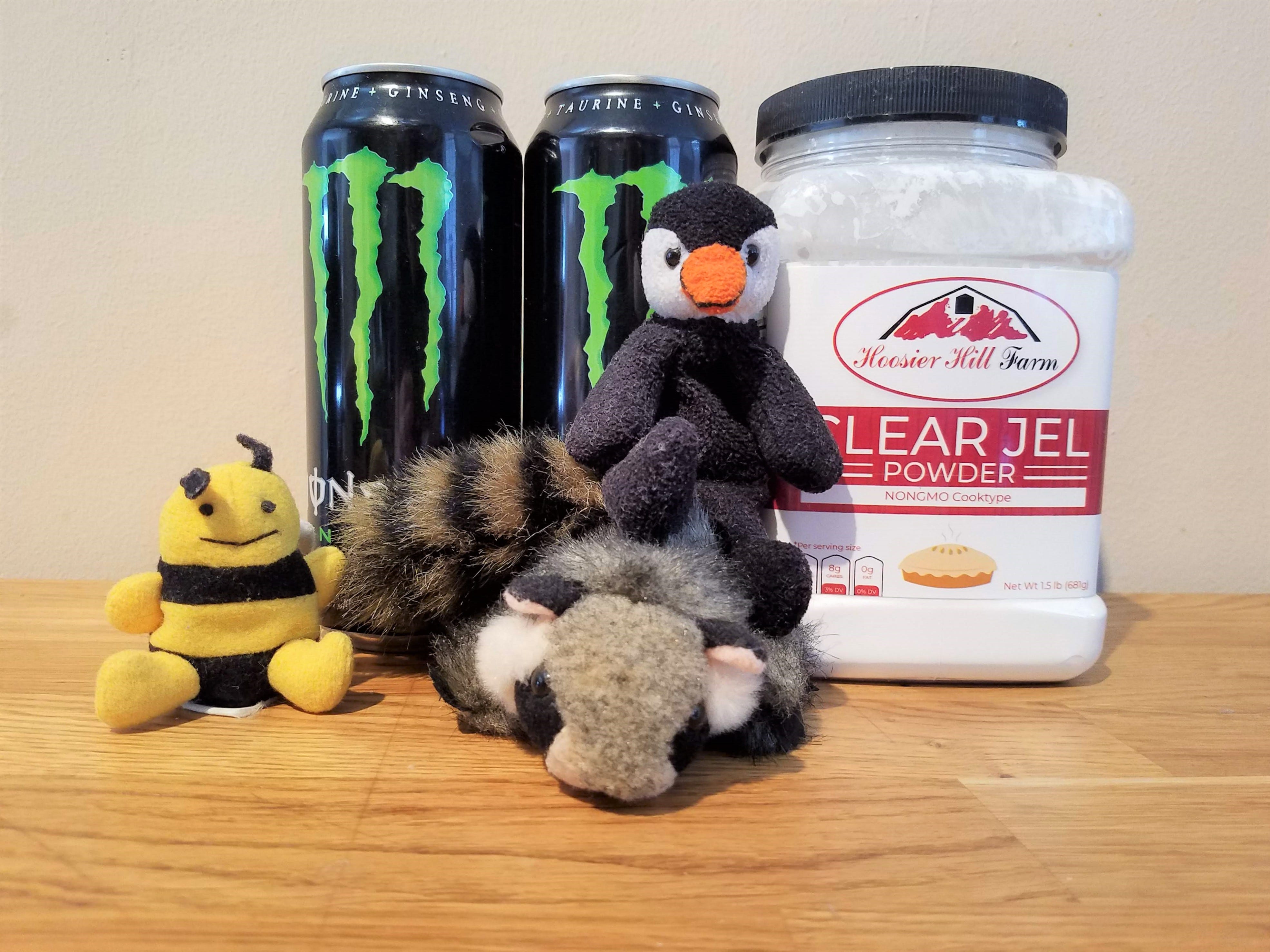 Monster energy drink pudding - by Dennis Lee