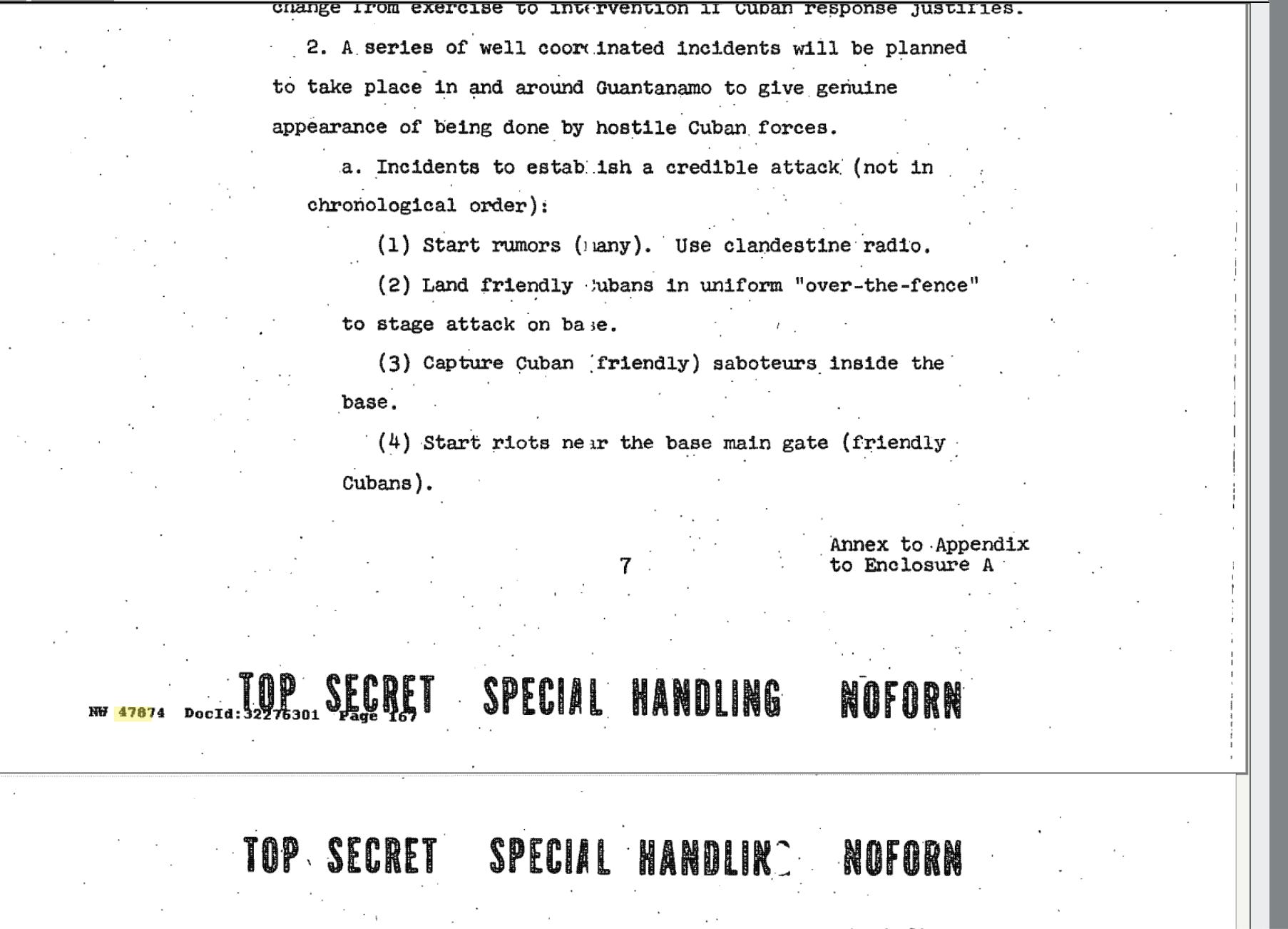 Claim: The idea of a False flag operation against Cuba was raised by ...