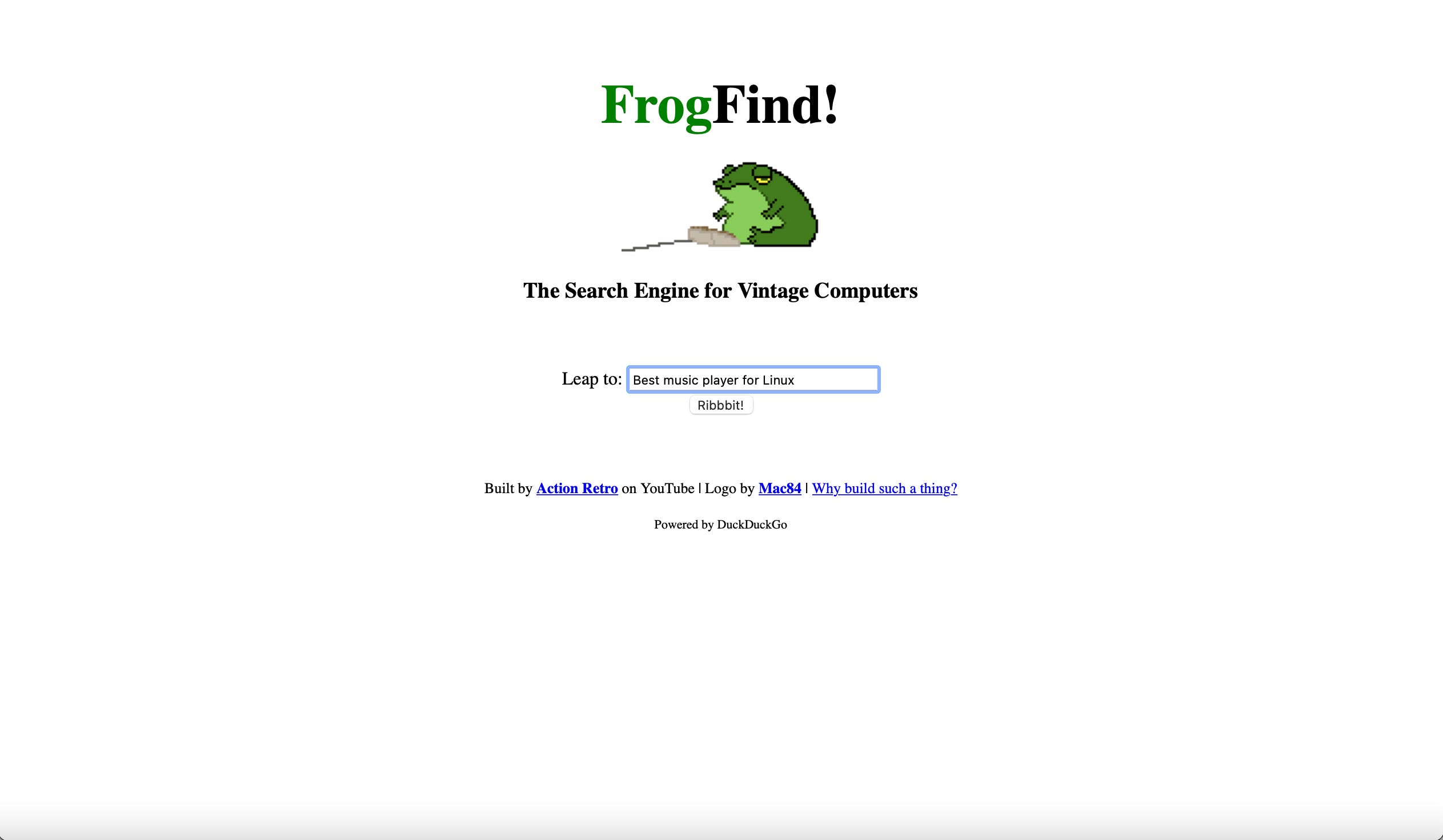 FrogFind, A Better Way to Browse the Web - by Dan Scott