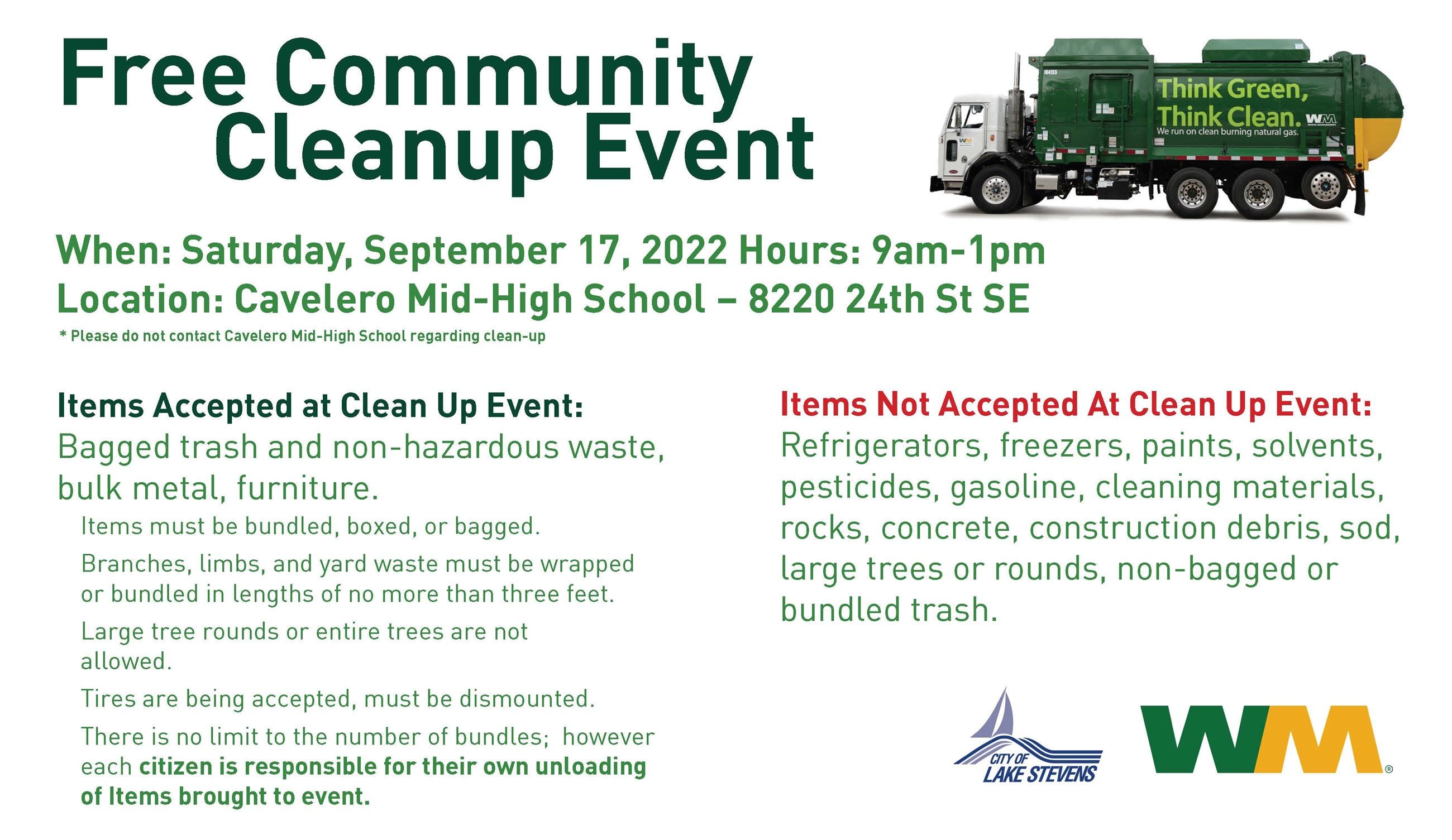 Free Community Cleanup Event Saturday - by J425