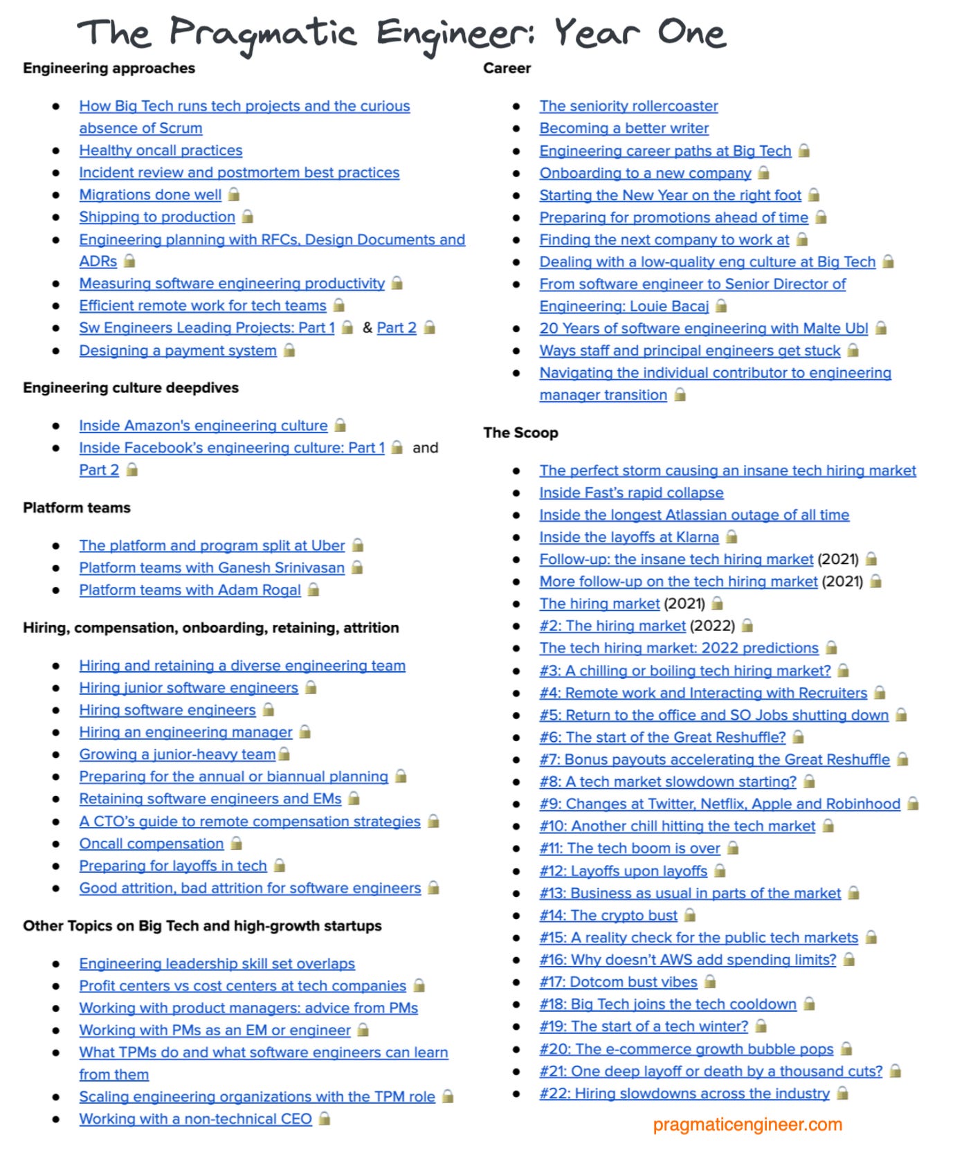 The Pragmatic Engineer: Year One - by Gergely Orosz