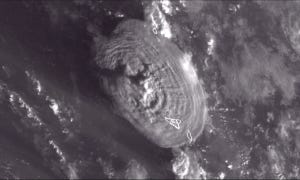 The Tonga “eruption” (explosion) had an interesting shape… (Is that a ...