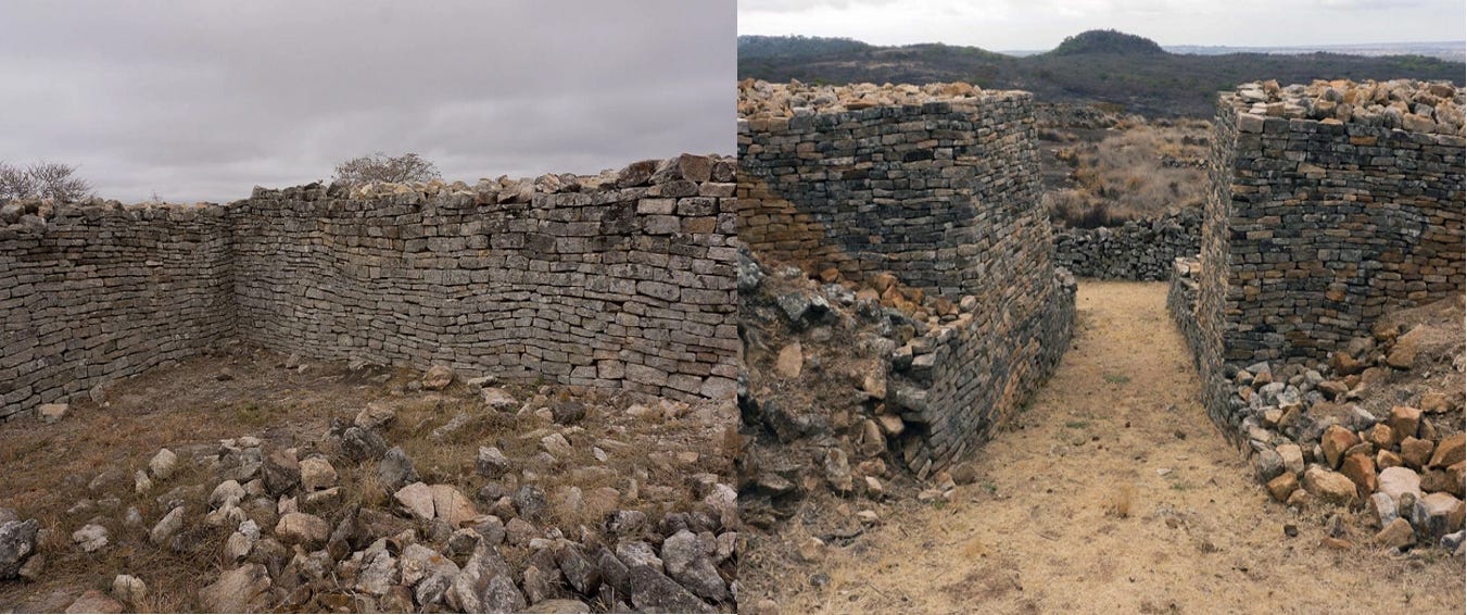 Stone palaces in the mountains : Great Zimbabwe and the ruined cities ...