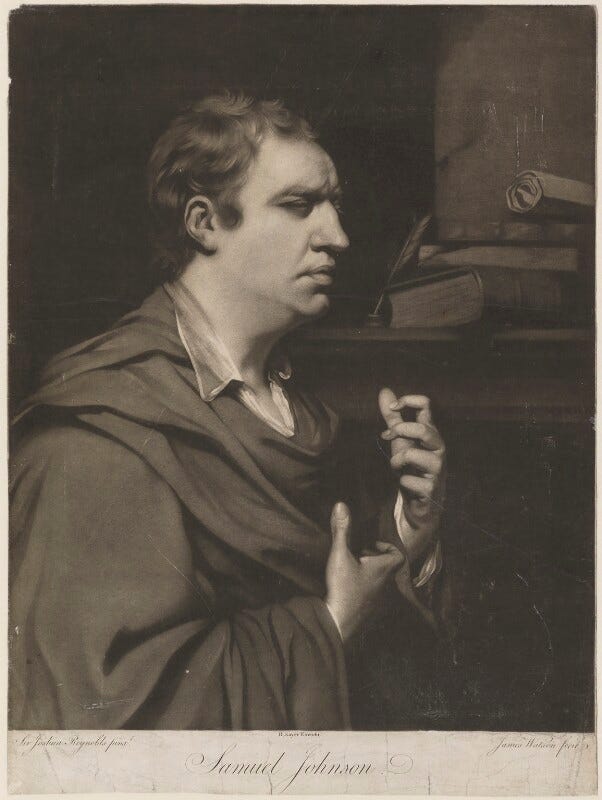 Samuel Johnson, opsimath - by Henry Oliver