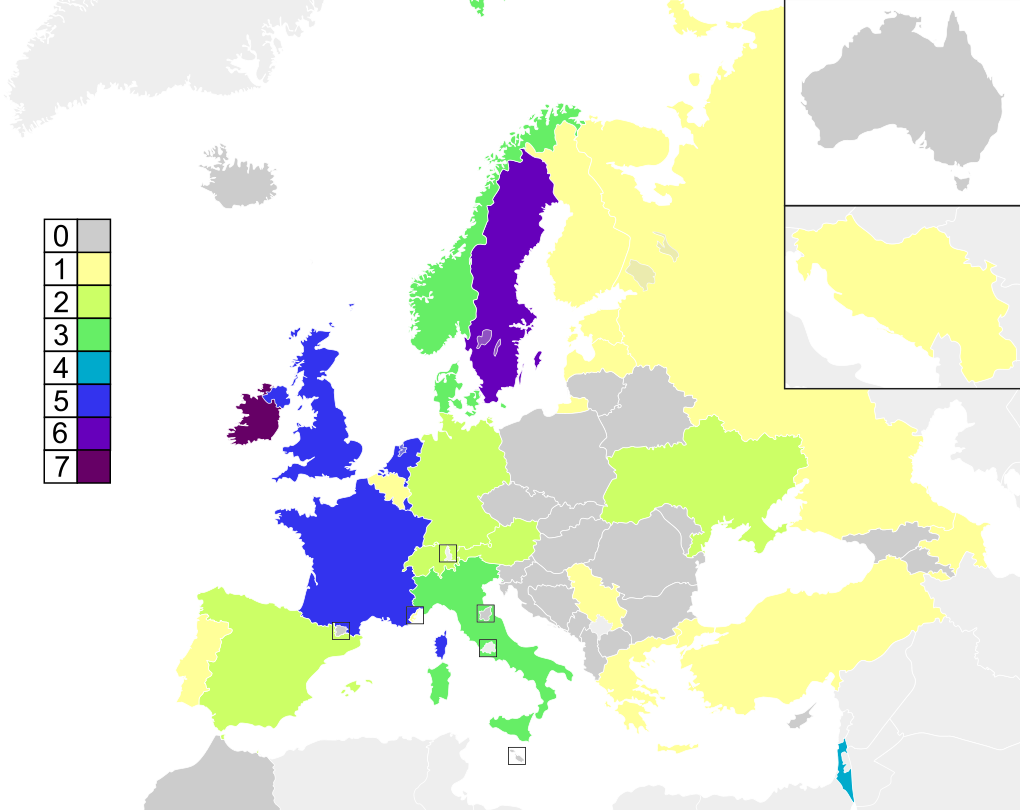 Eurovision, in three maps and a chart - by Jonn Elledge