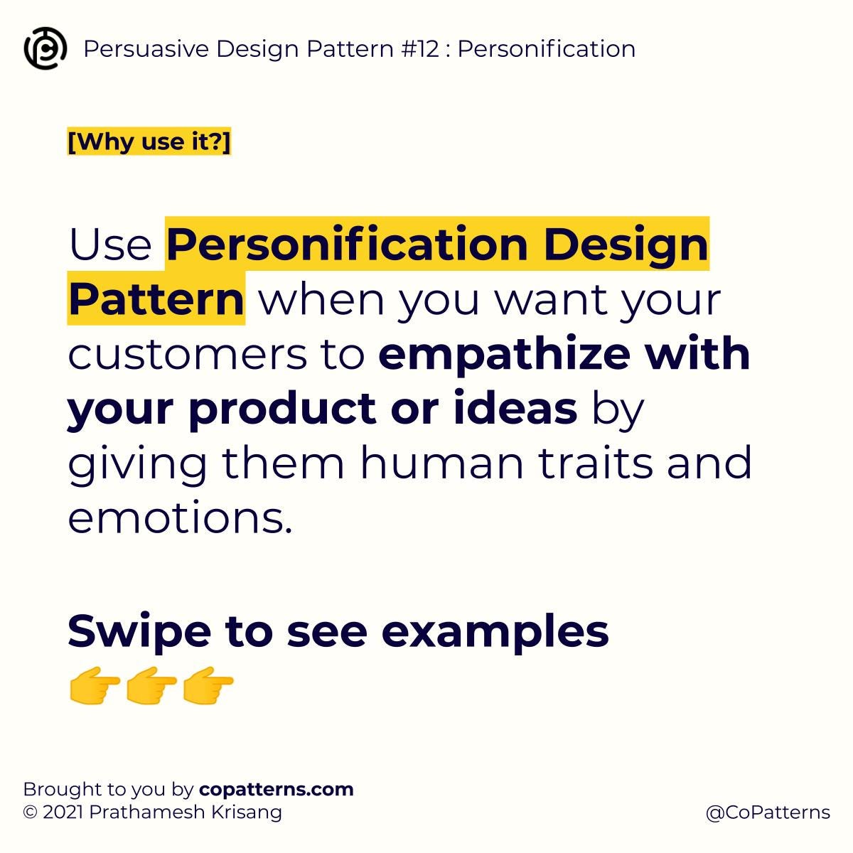 Persuasive Design Pattern #12 : Personification
