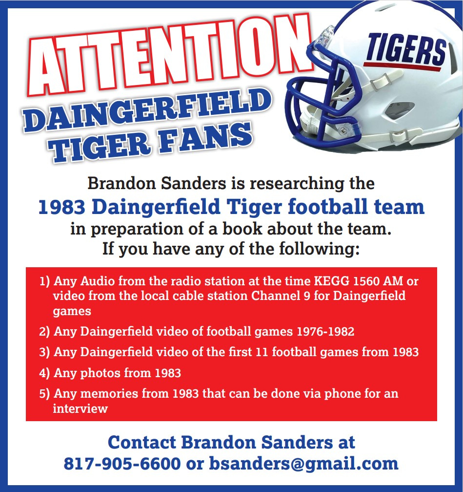 Daingerfield 1983 - Brandon R. Sanders