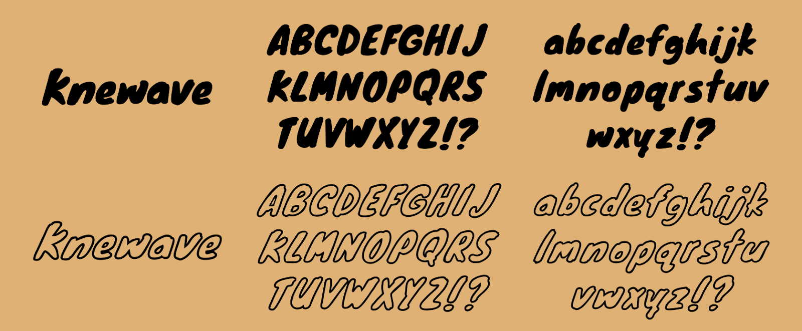 Reviewing Knewave: A Brushy, Carefree Script Font to Show ...