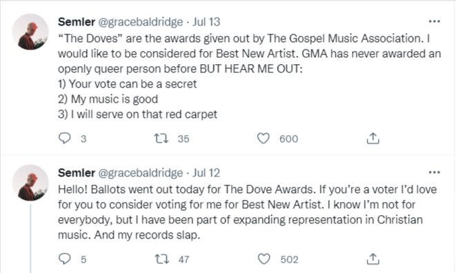 Queer Christian Artist Begs to be Nominated for a Dove Award. Did She ...