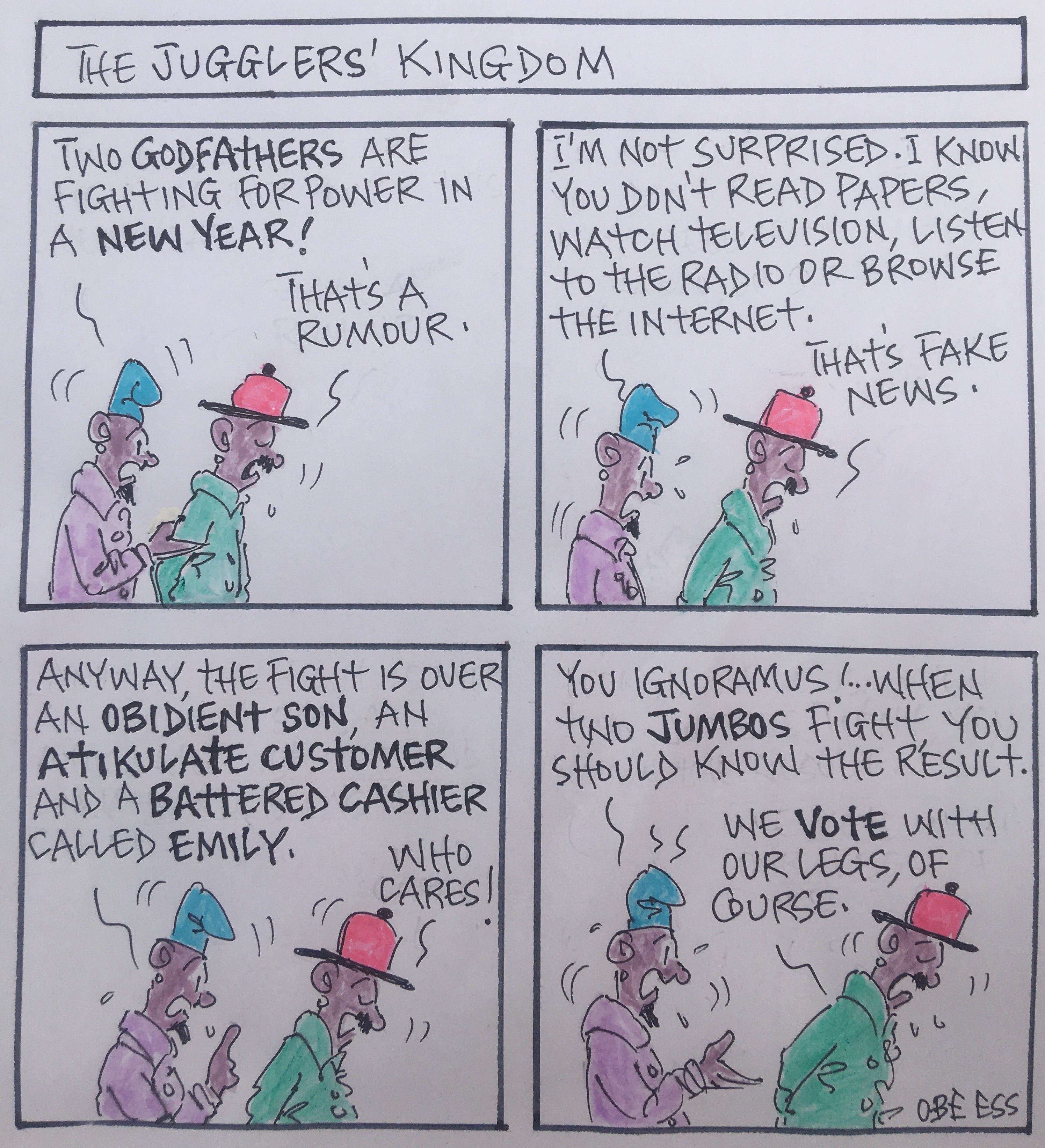 The CONmedians - by Obe Ess - Obe’s Newsletter