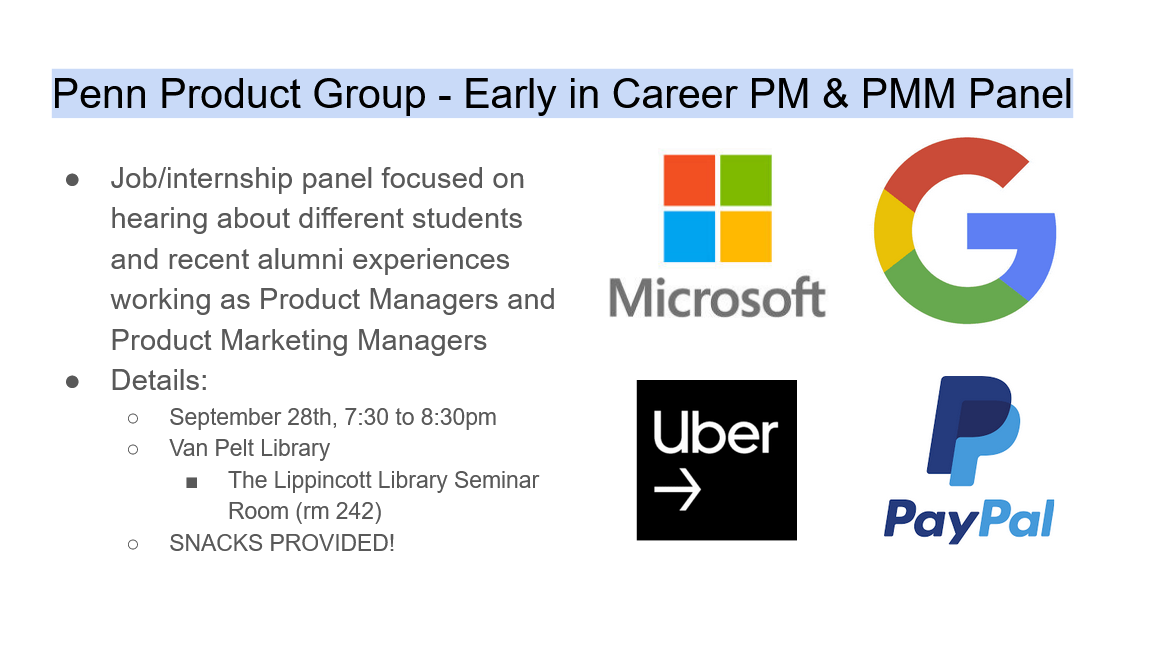 Early in Career Panel Tomorrow Night @ 7:30PM!