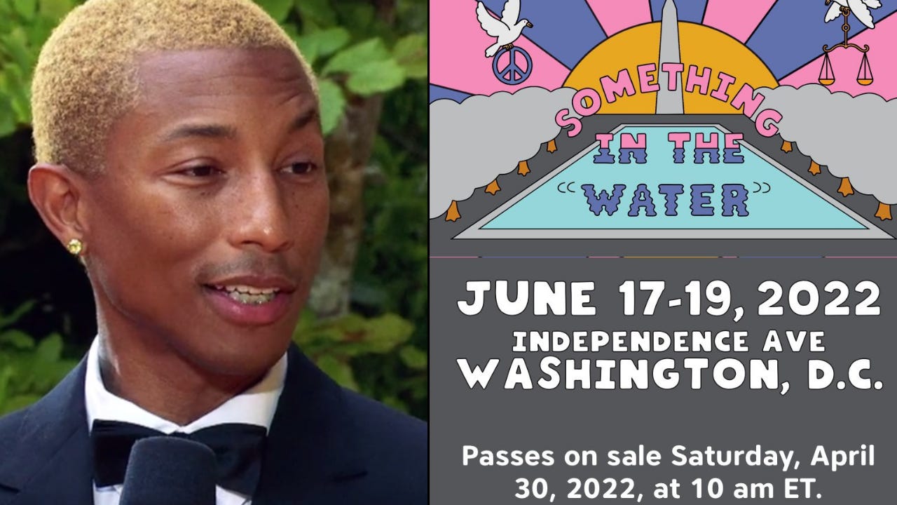 June 17-19: Pharrell Williams' Something in the Water Moves from ...