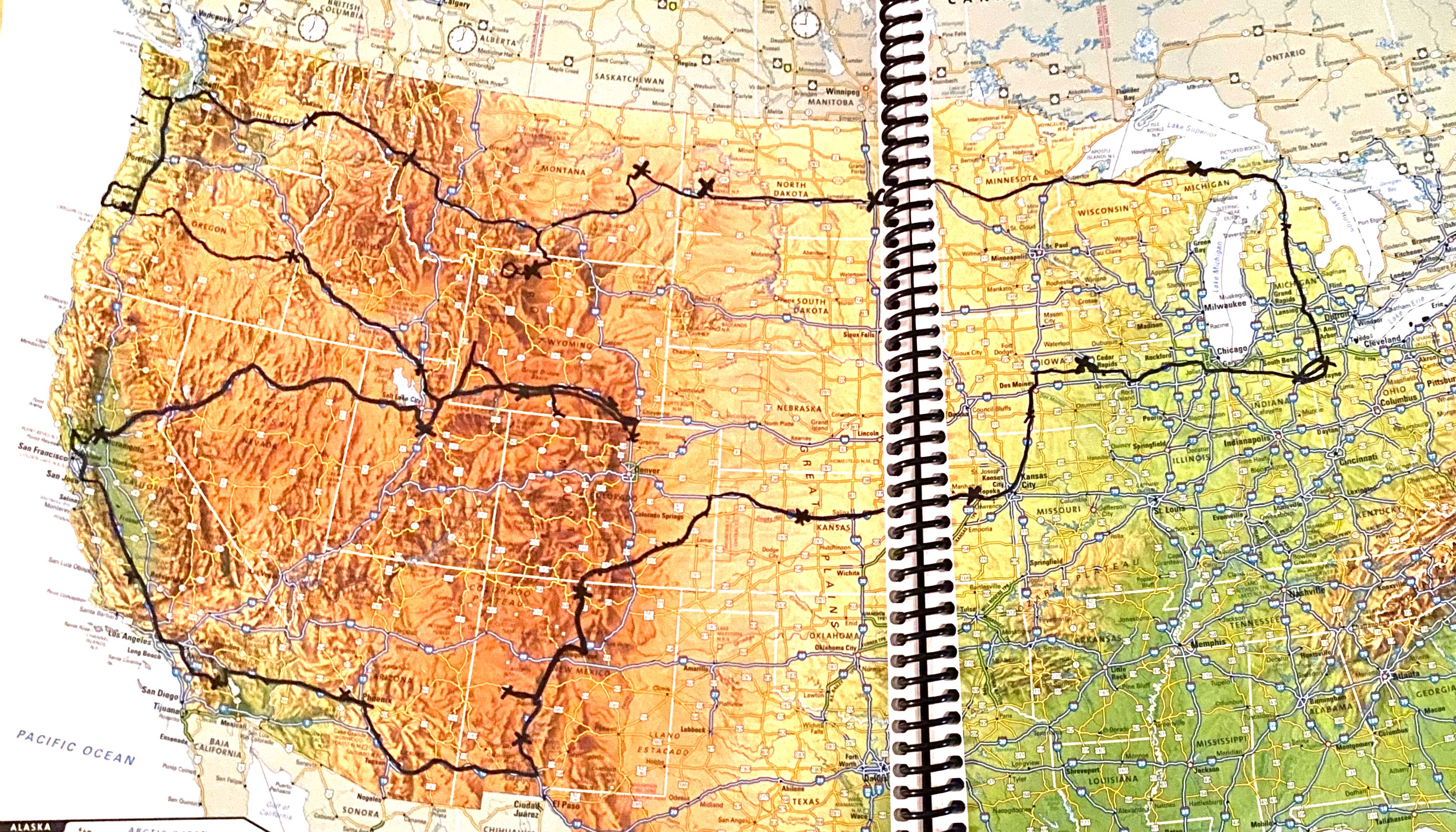 11,000 Miles of Territory vs. Map - by Terrie Schweitzer