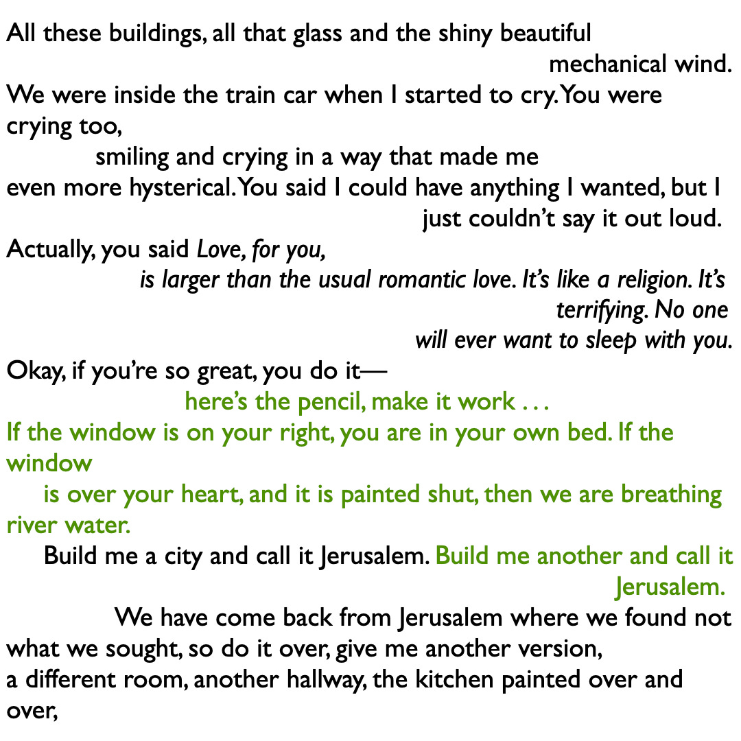 Litany in Which Certain Things Are Crossed Out - Richard Siken