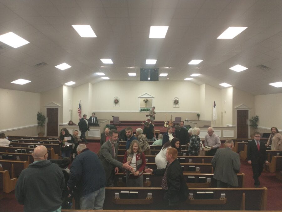 A Gallery Of The Faithful Gathering For Church. Album 17
