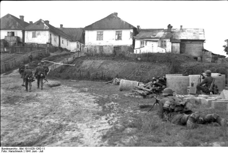 The German Army arrives in town - by Martin Cherrett