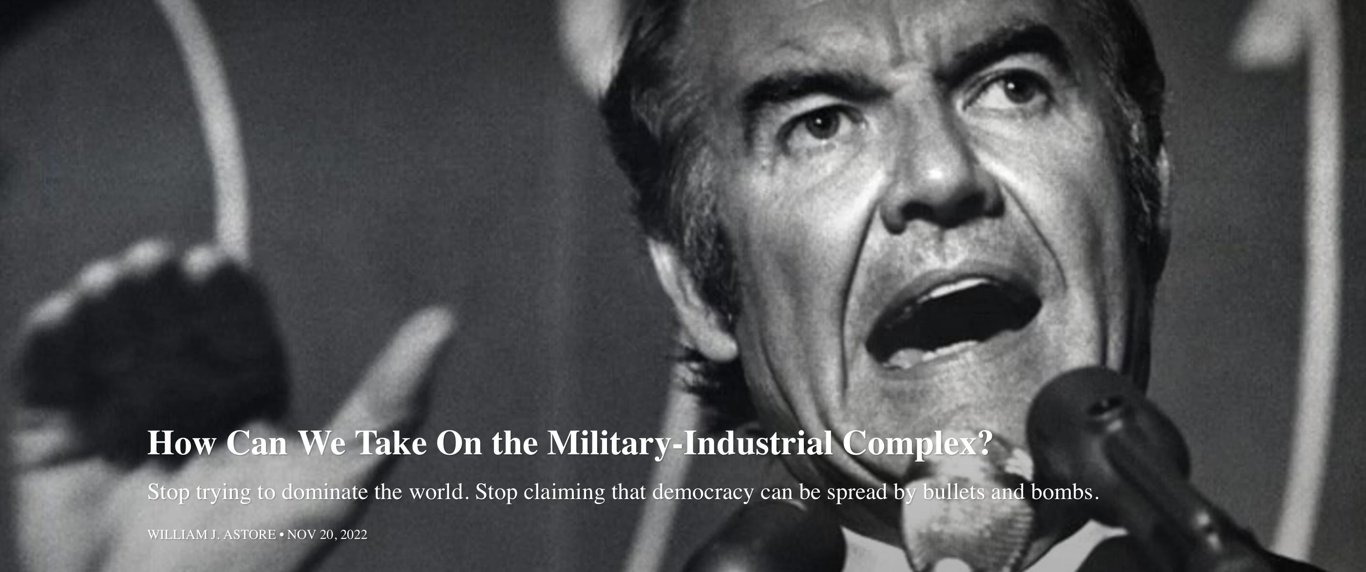 👁‍🗨 William J. Astore: Comment en finir avec le complexe militaro ...