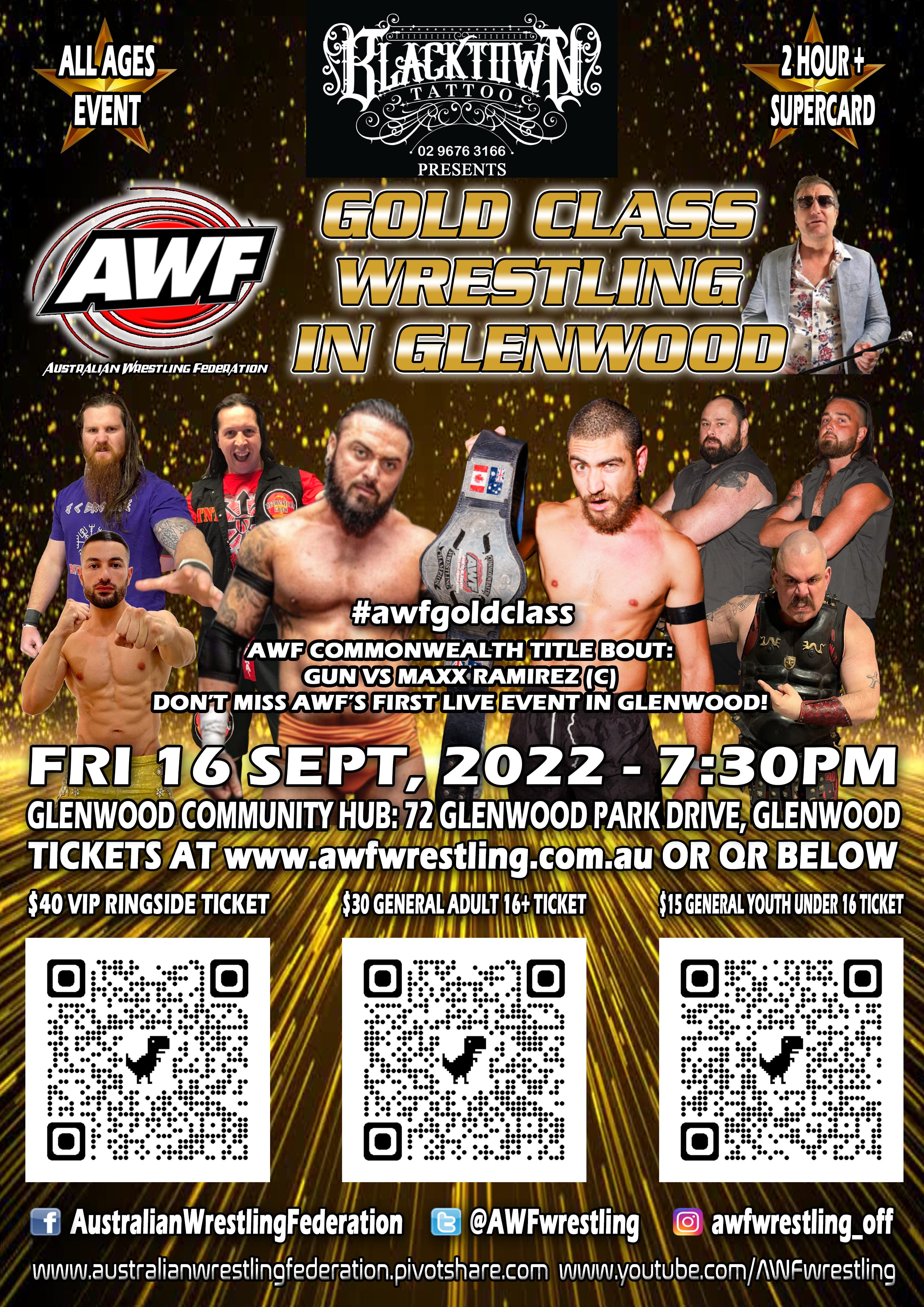 AWF Newswire August-September 2022: Gold Class Wrestling In Glenwood ...