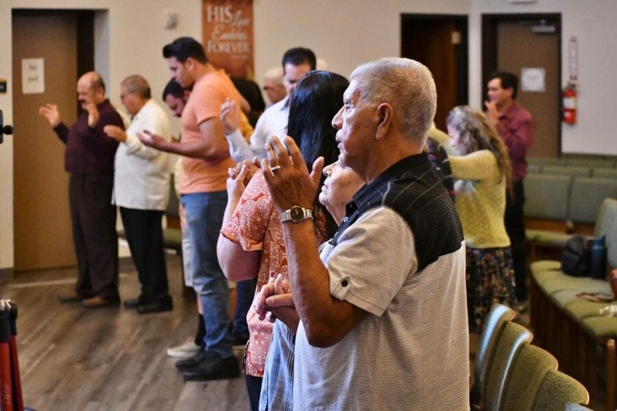 A Gallery Of The Faithful Gathering For Church. Album 14