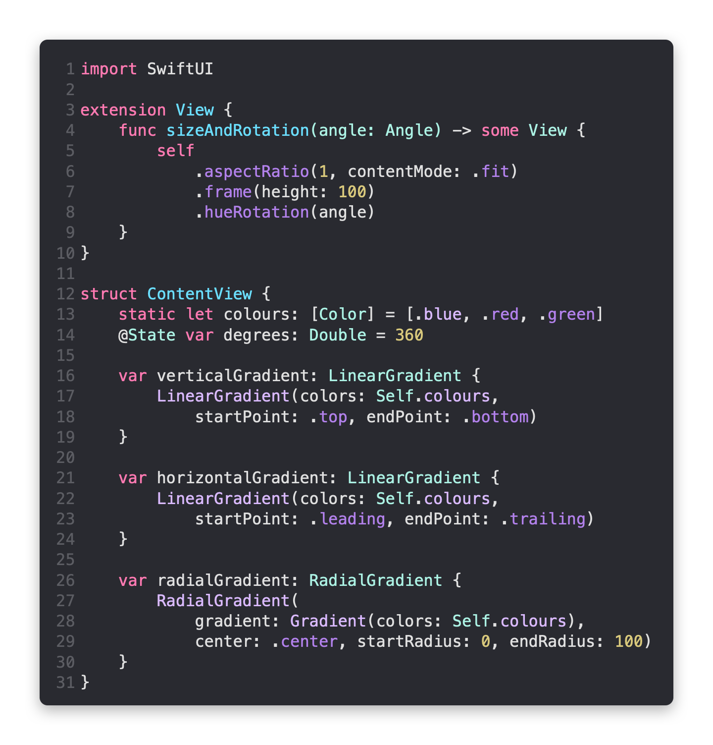 Use .hueRotation To Colour Shift Using An Angle