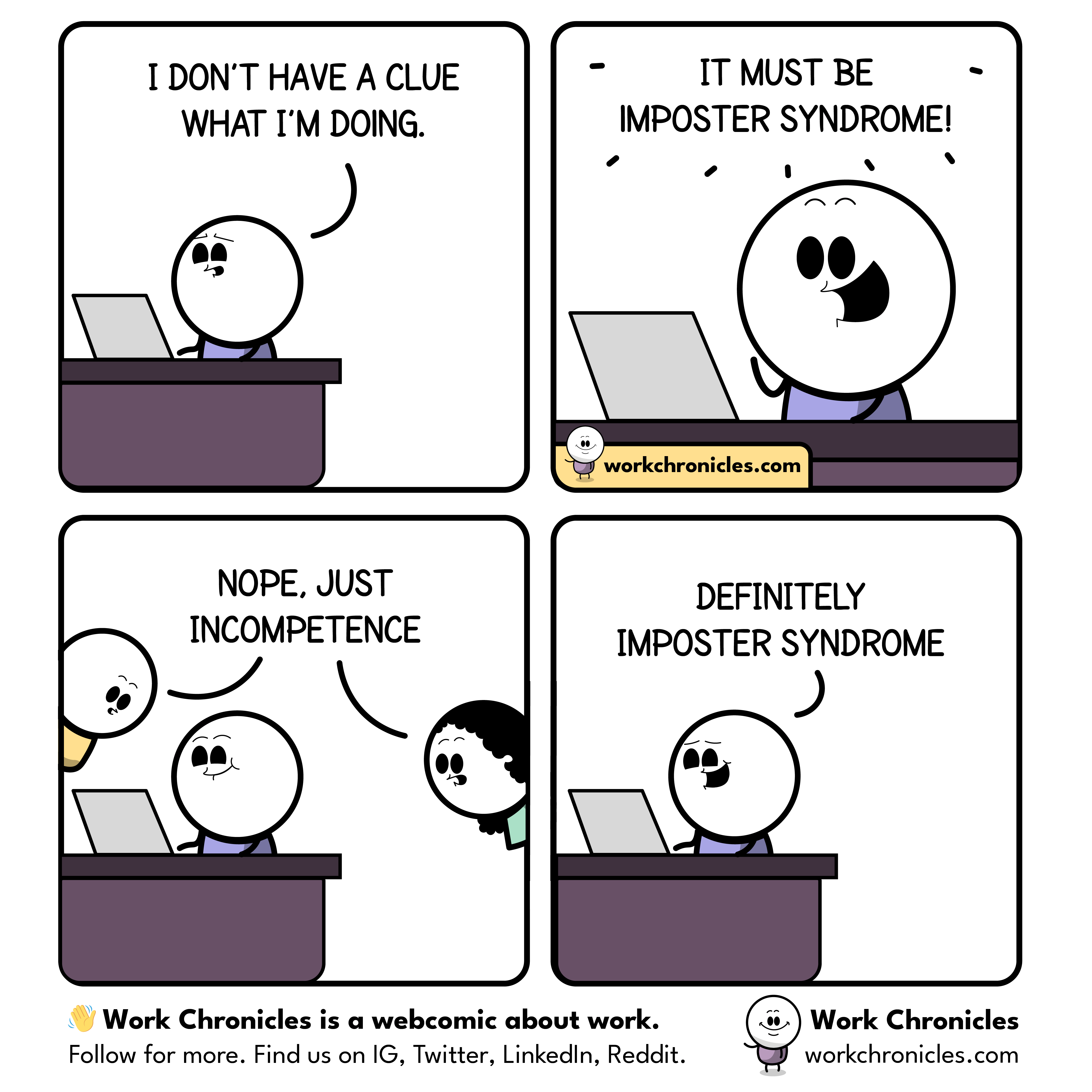  comic Imposter Syndrome Work Chronicles
