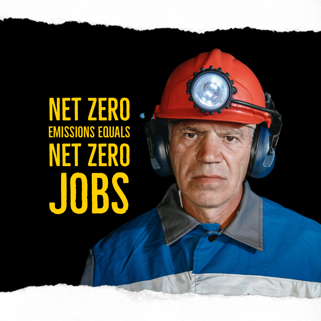 A statement against a net zero target