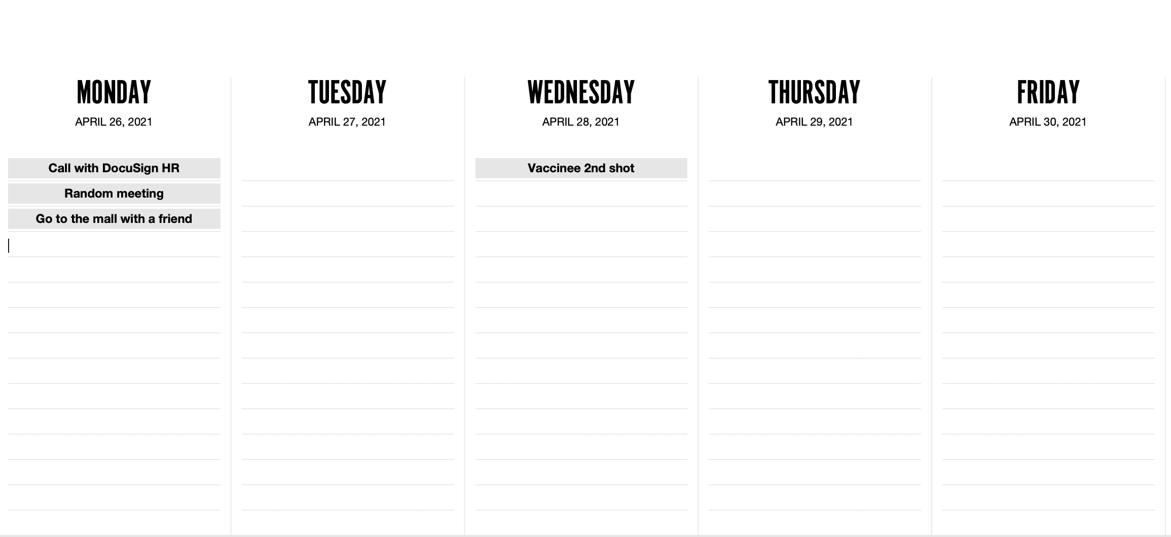 Why I started planning my weeks before planning my days