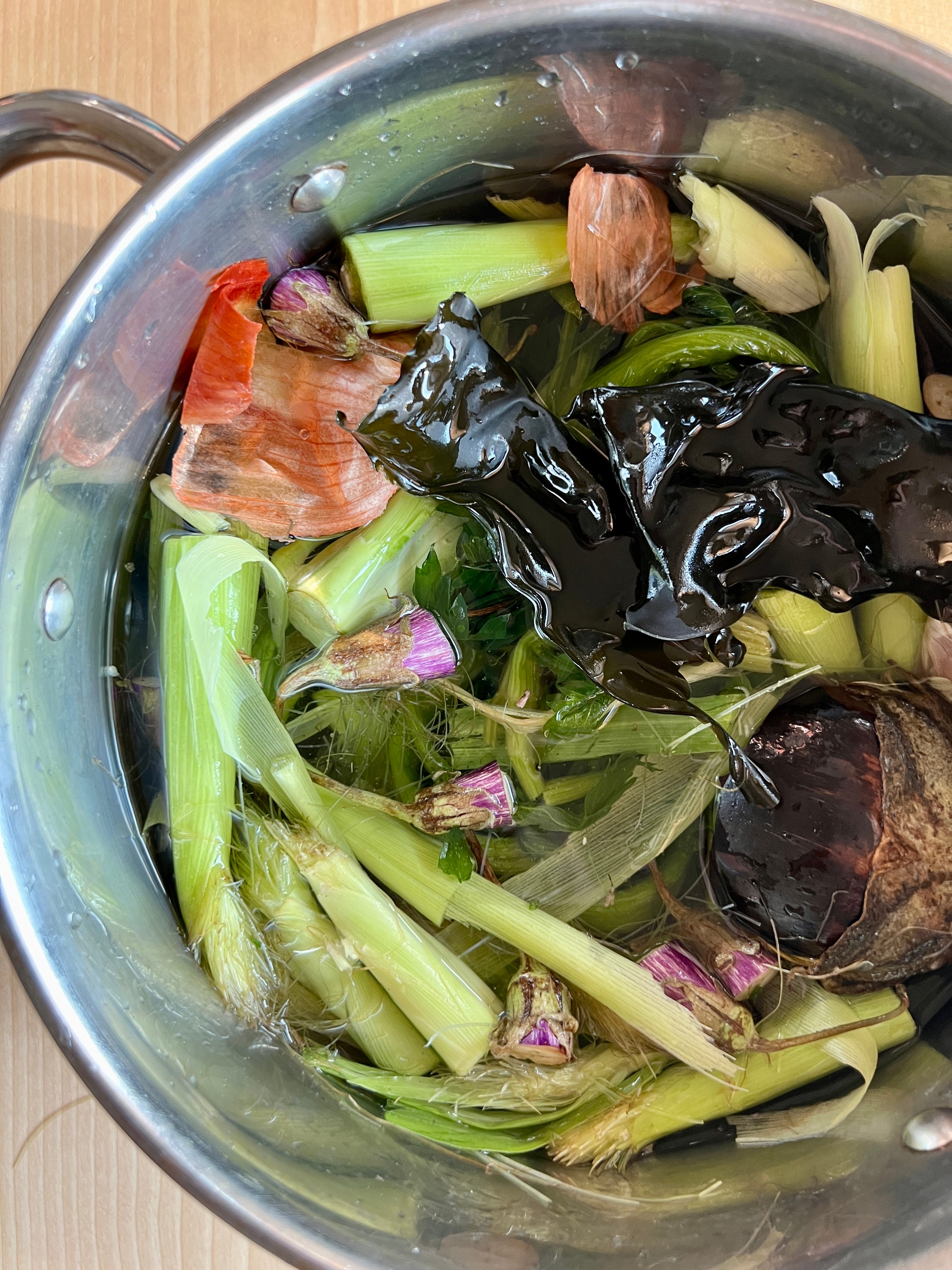 To reduce food waste at home, make an easy stock out of vegetable scraps